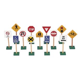 Guidecraft Block Play Traffic Signs set of 7