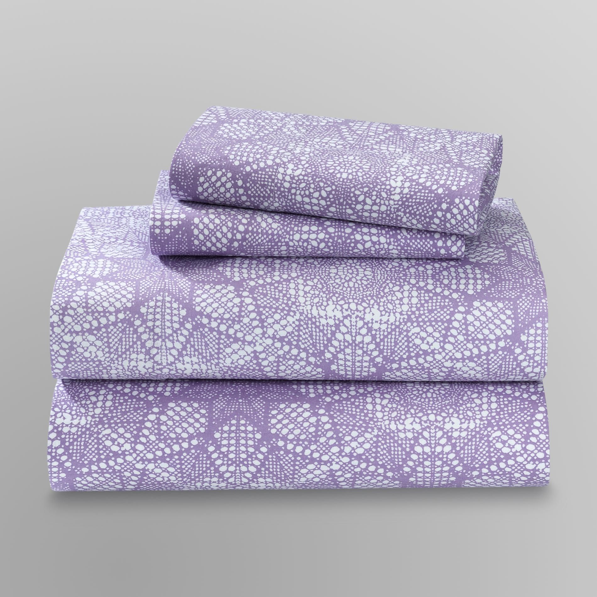 Cannon Flannel Sheet Set - Snowflakes