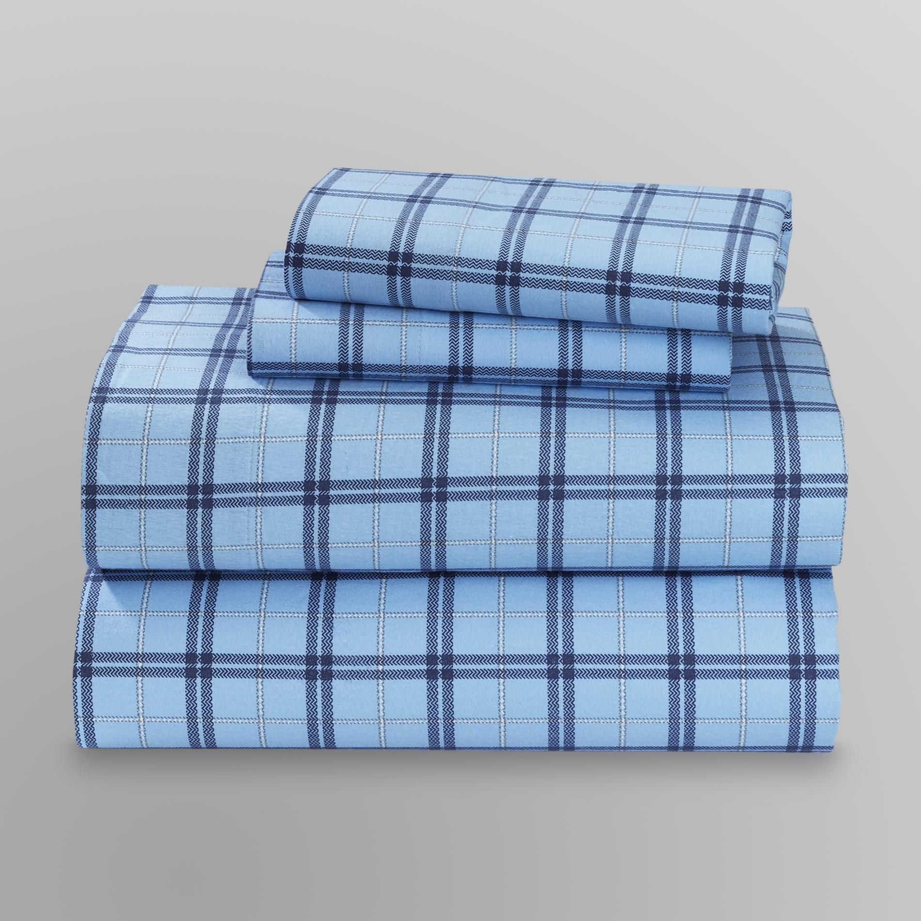 Cannon Flannel Sheet Set - Plaid