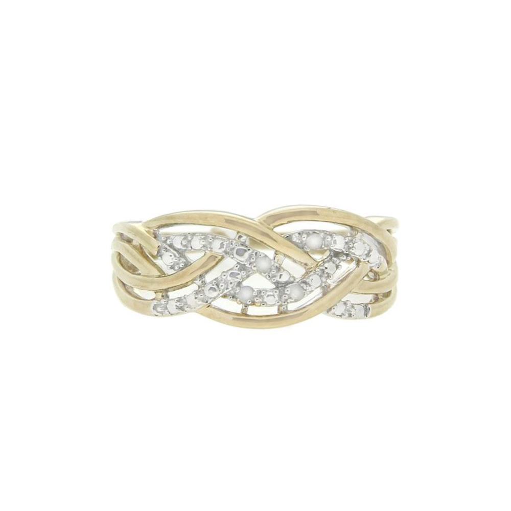 Diamond Gold Finish Accent Ring