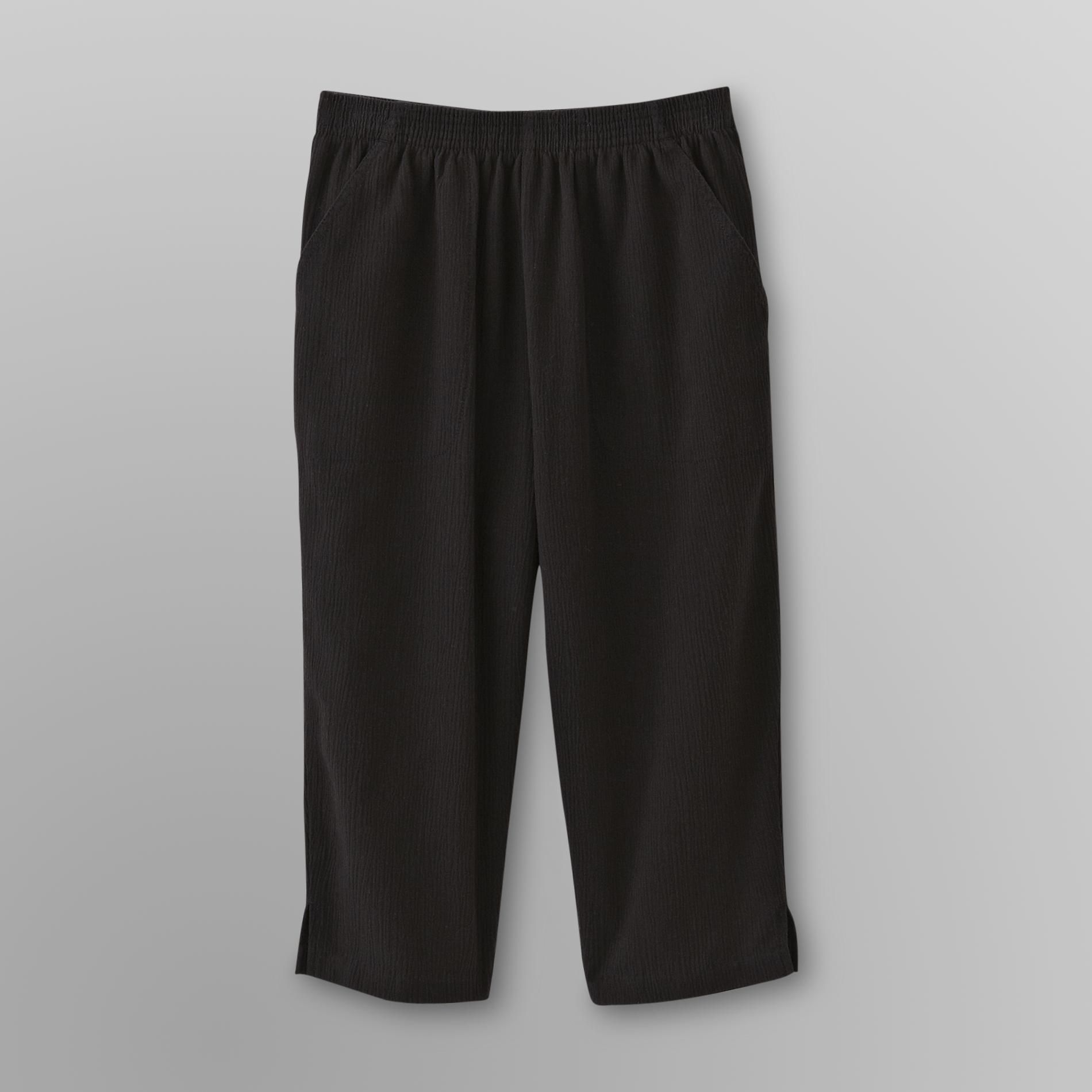 Laura Scott Women's Crinkle-Cotton Capris