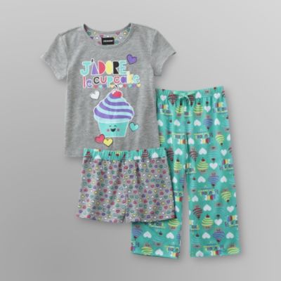 Joe Boxer Girl's Cupcake Pajamas - 3 pc.