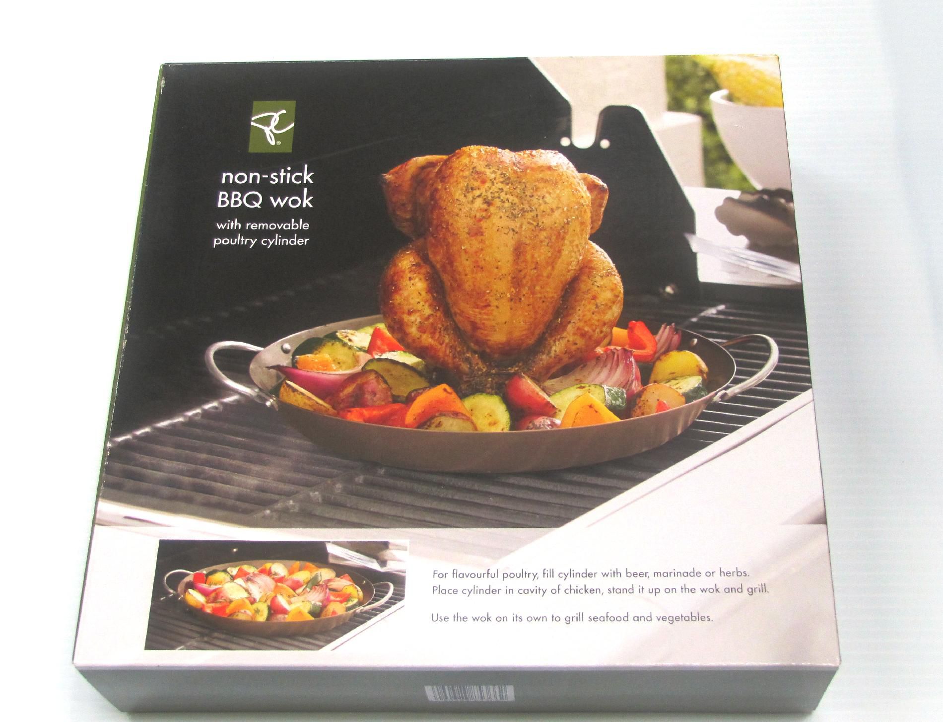 Charcoal Companion Non-stick Bbq Wok W/removable Poulty Cylinder | Divamia