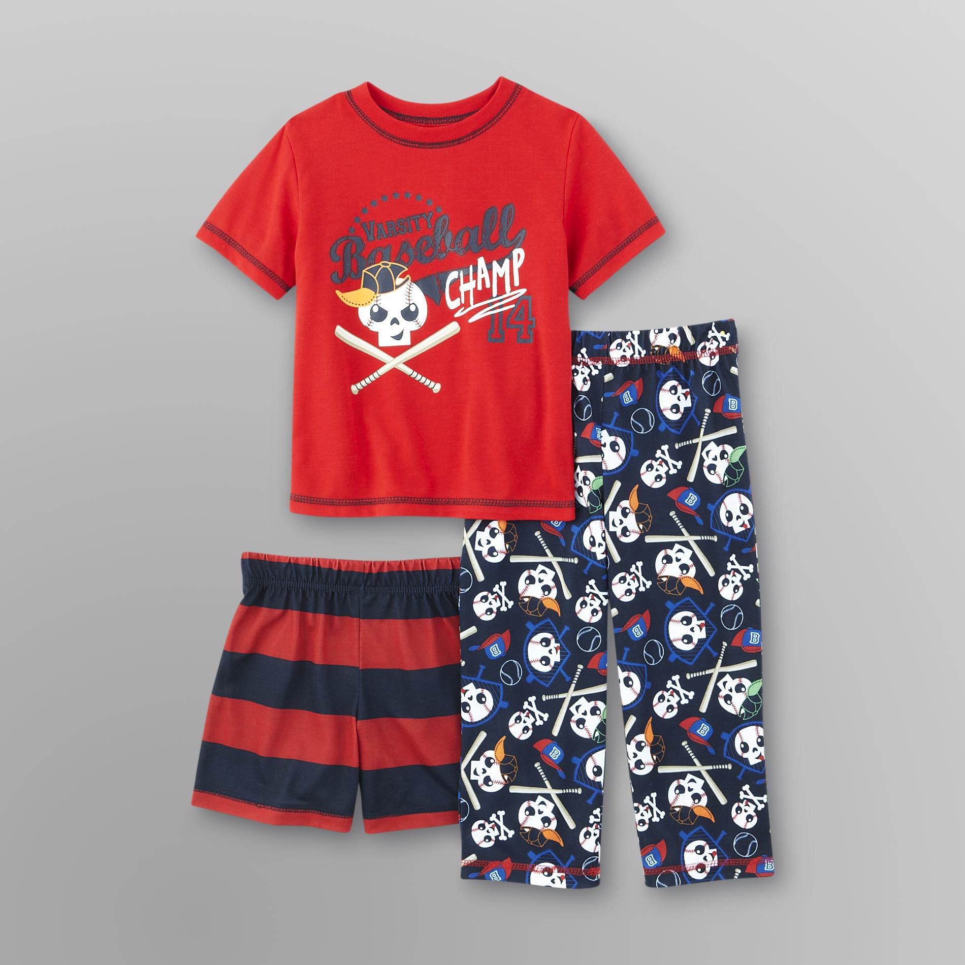 Joe Boxer Toddler Boy's Jersey Knit Pajama Set - 3 Pc.