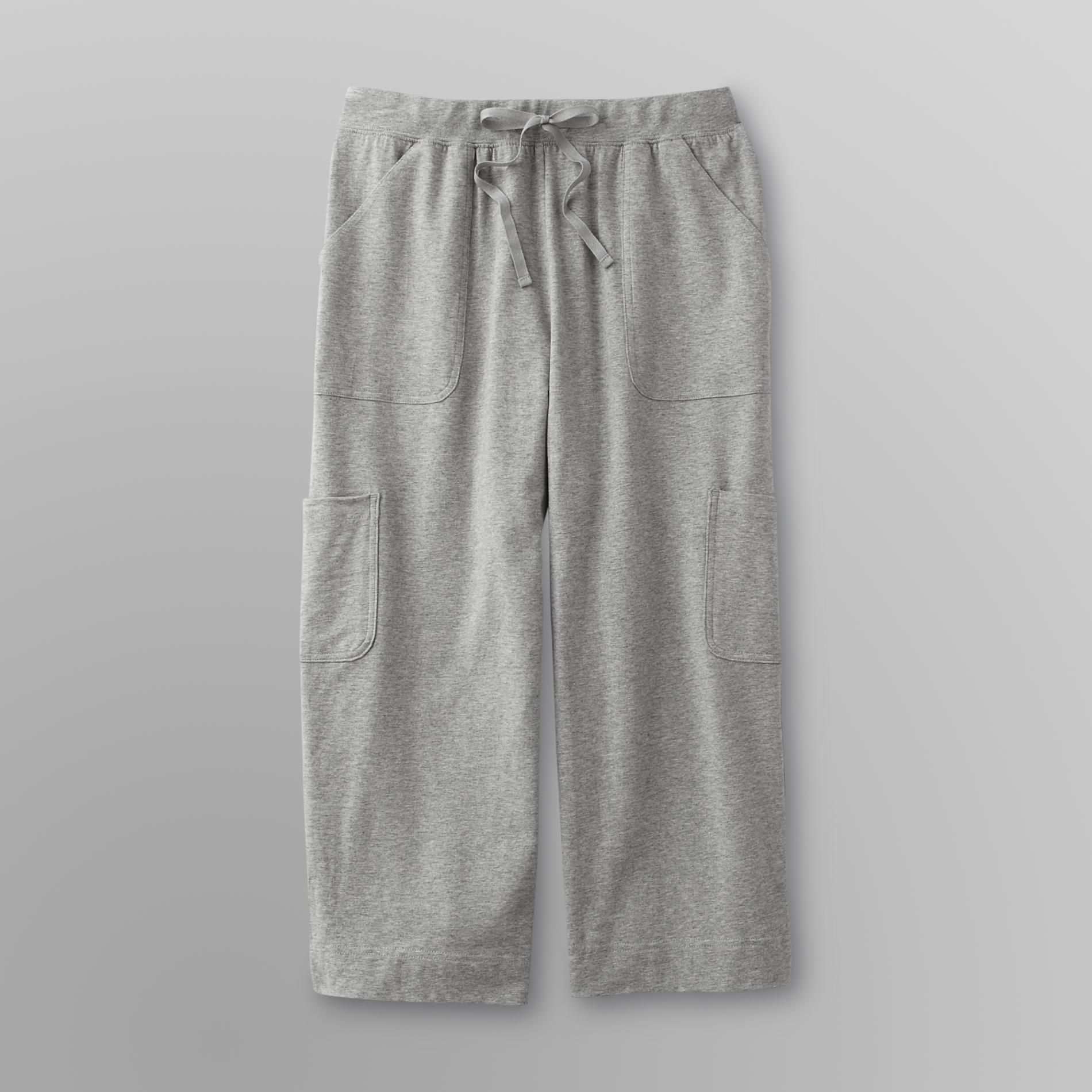 Basic Editions Women's Knit Capri Pants