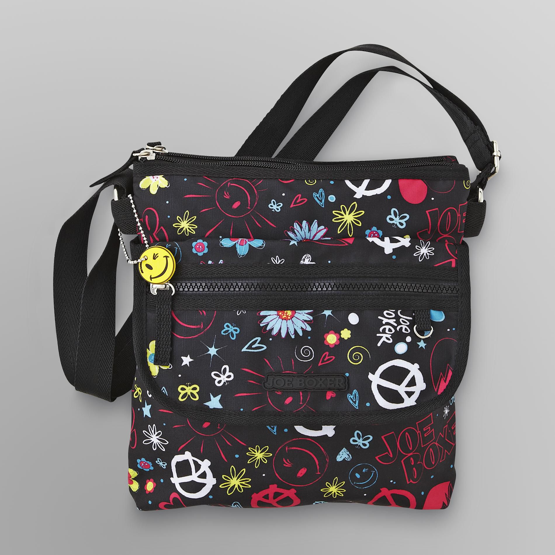 Joe Boxer Women's Nylon Shoulder Bag & Key Chain