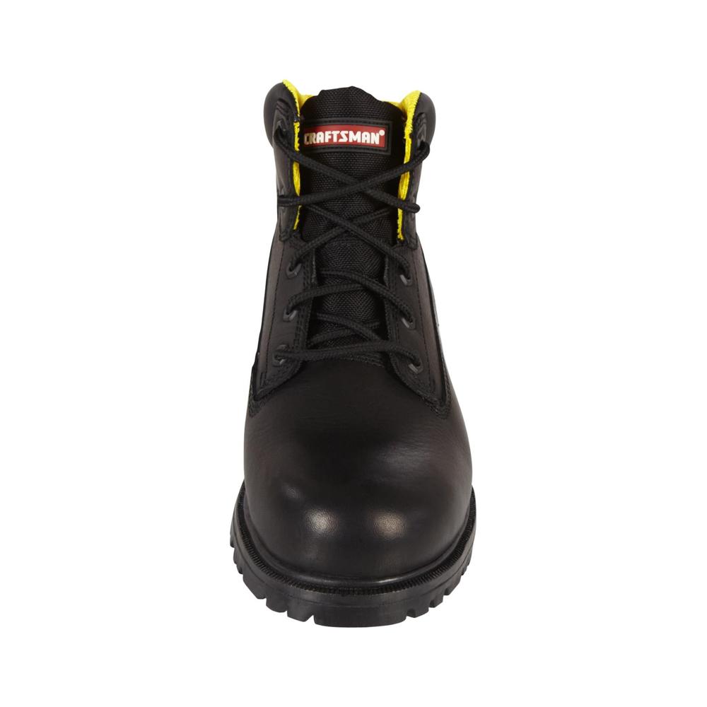 Craftsman Kahn Black Men's Soft Toe Leather Work Boot