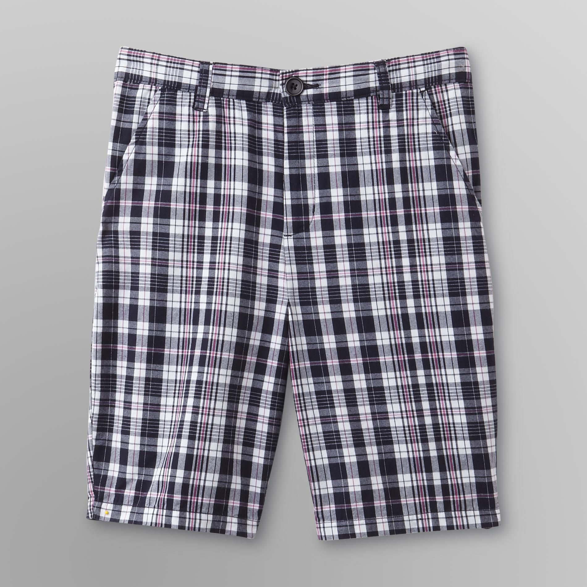 Basic Editions Women's Bermuda Shorts - Plaid