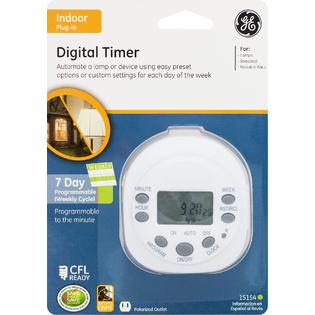 GE Appliances 15154 Digital 7-Day Programmable Timer