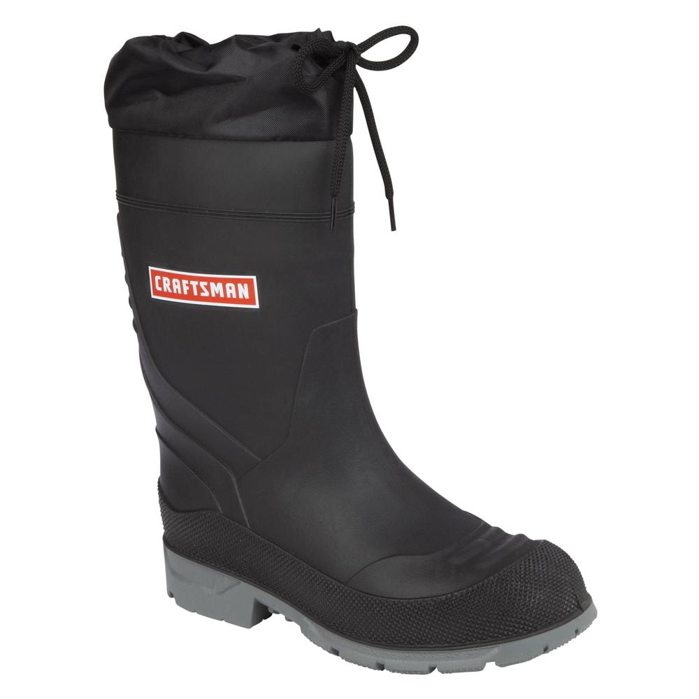 Craftsman Men's Steel Toe Rubber Work Boot - Black