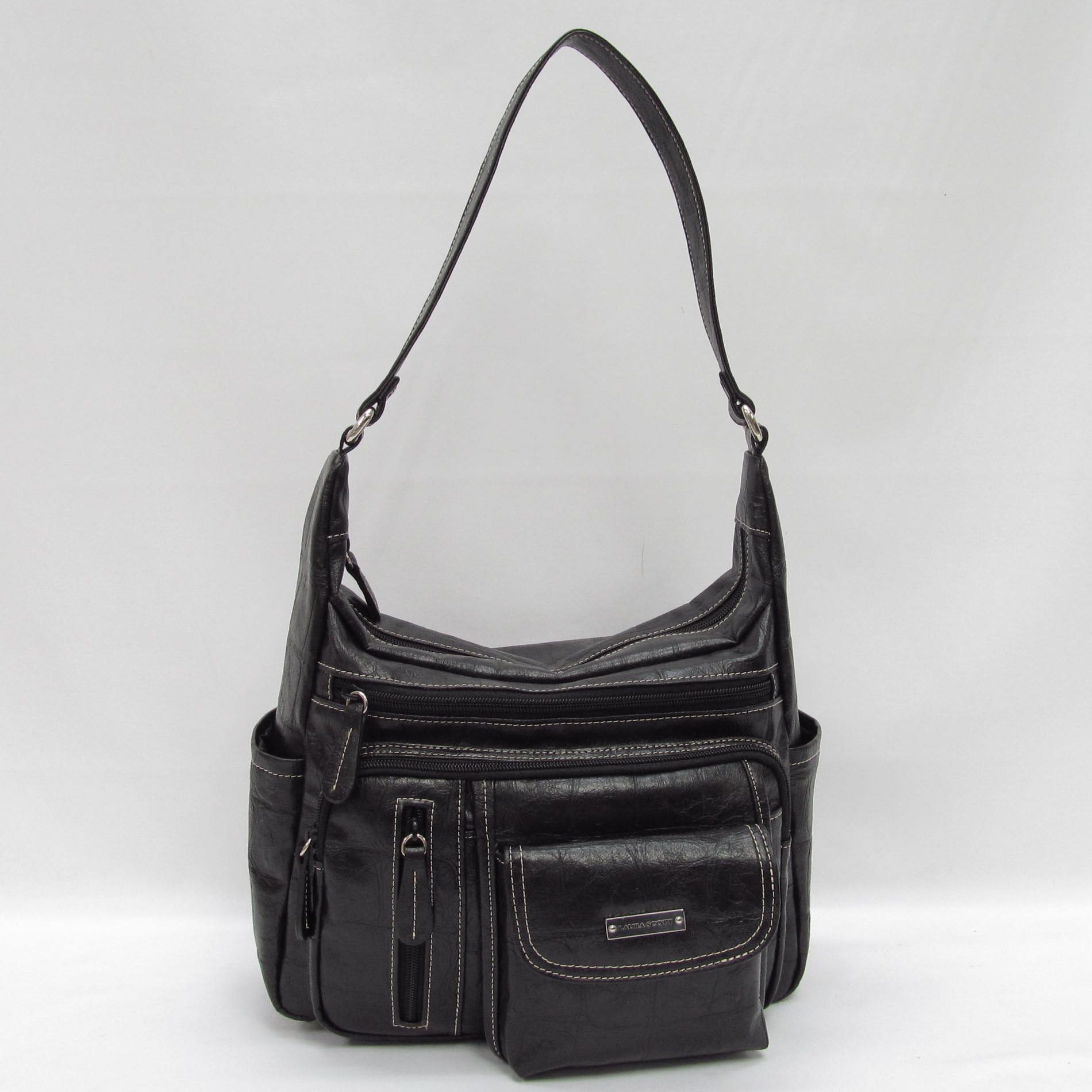 Laura Scott Women’s Crocodile ‘Direction’ Hobo Handbag