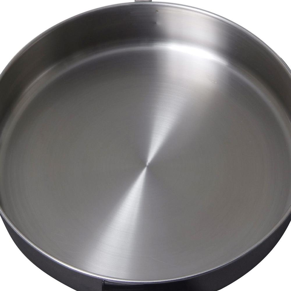 Farberware Classic, 12 in. Classic Stainless Steel Covered Fry Pan w ...