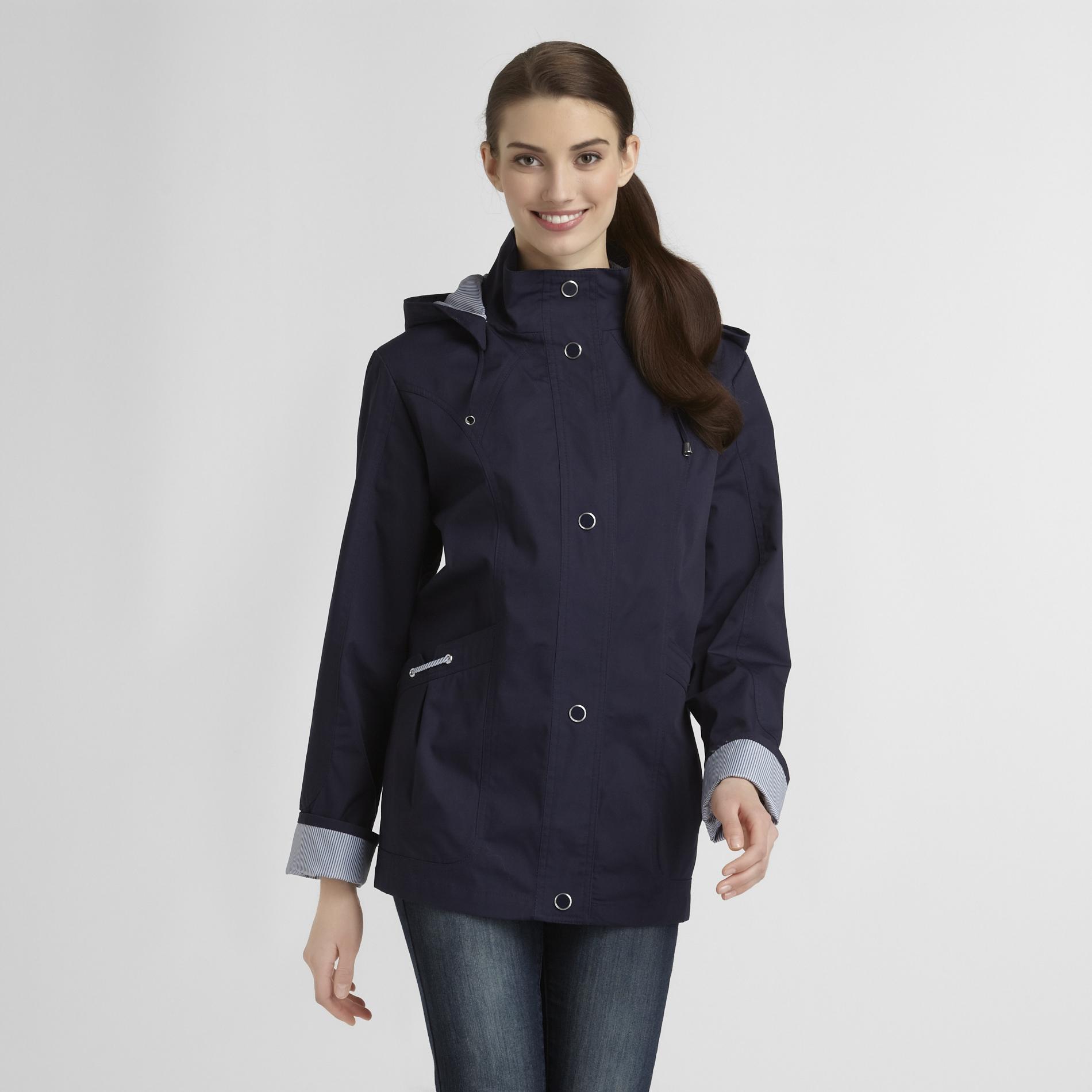 Mackintosh Women's Hooded Jacket - Stripes