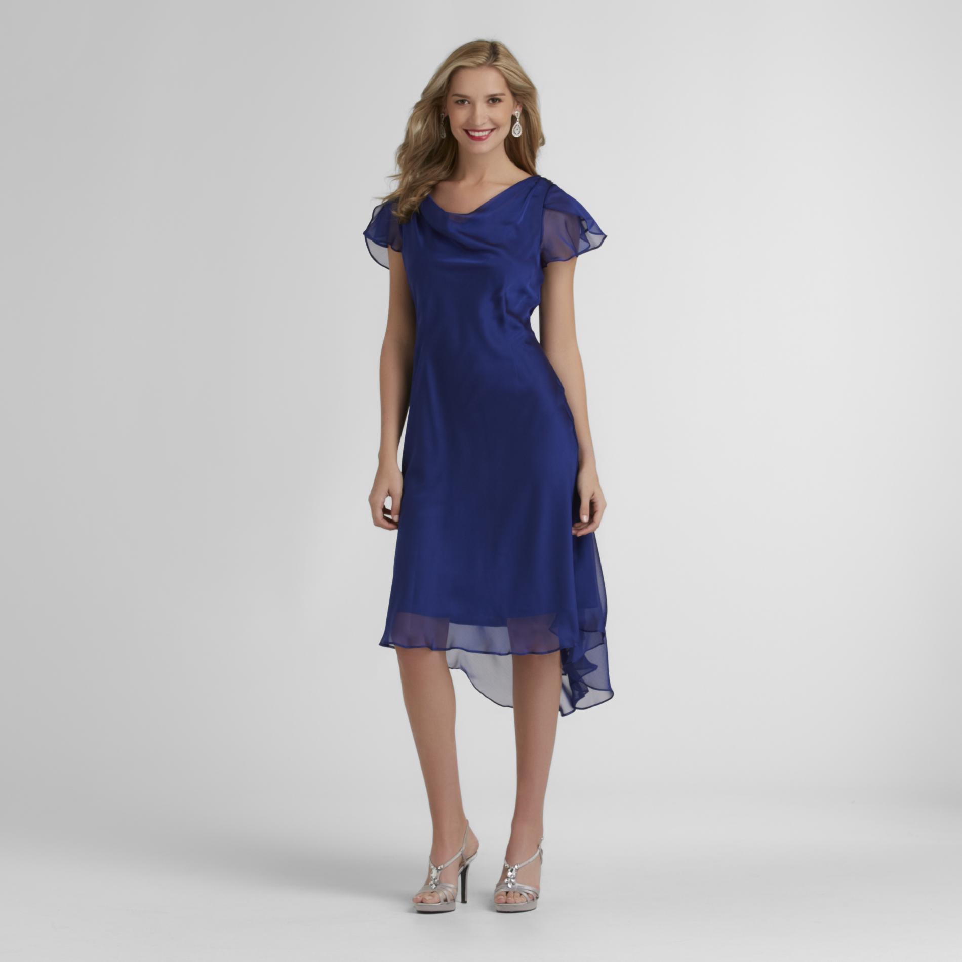 Sally Lou Fashions Women's Chiffon Party Dress - Jeweled