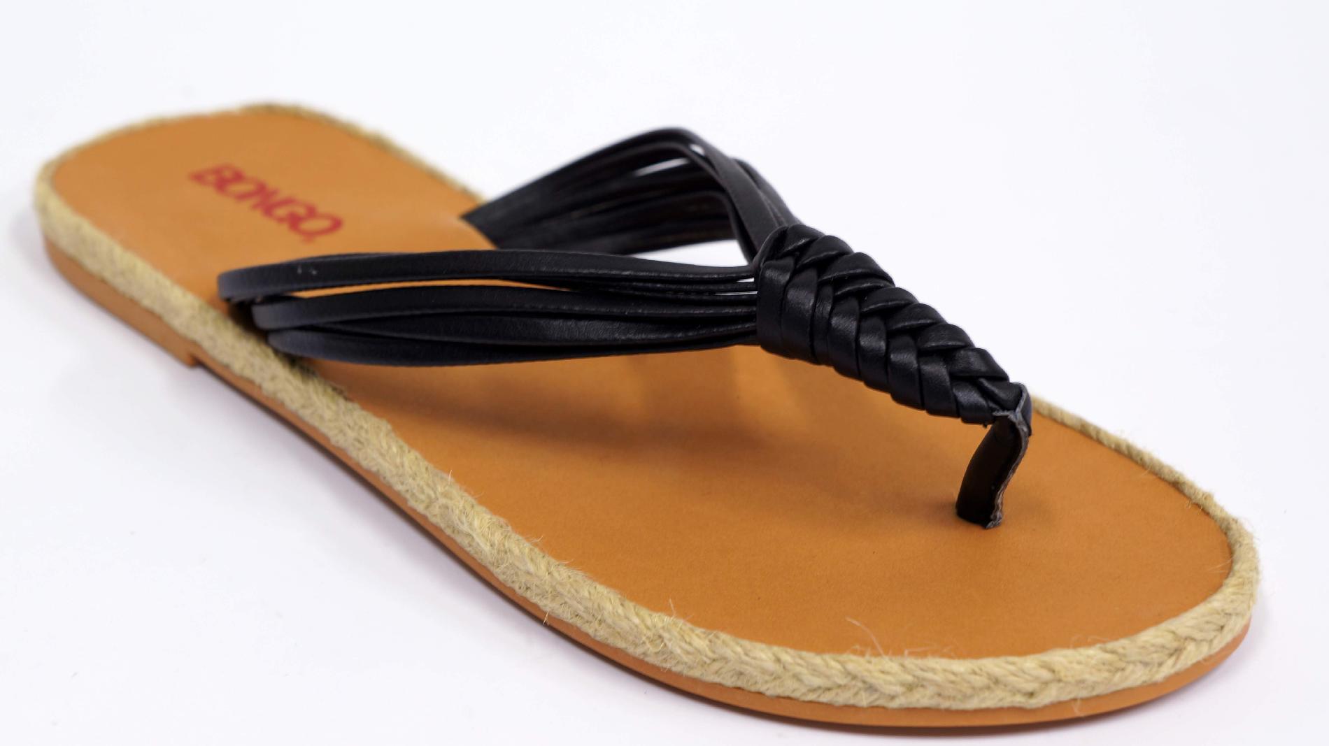 Bongo Women's Leather Rope Wrap Thong Sandals