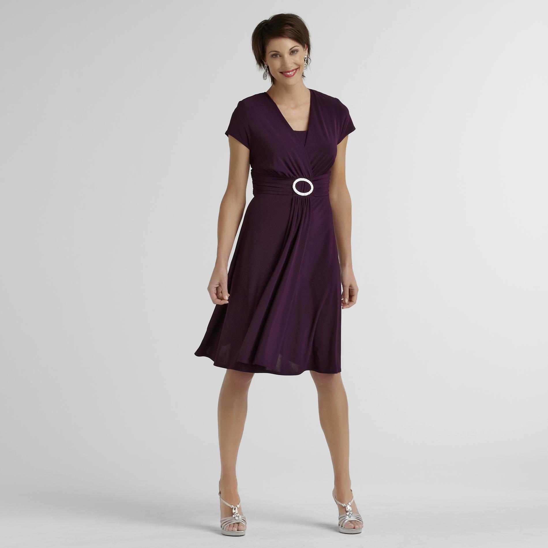 Kathy Roberts Women's Party Dress - Rhinestone Brooch