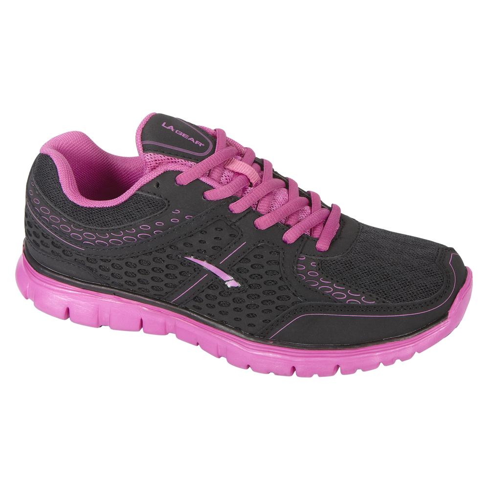LA Gear Women’s Brianna Running Athletic Shoe - Black/Pink