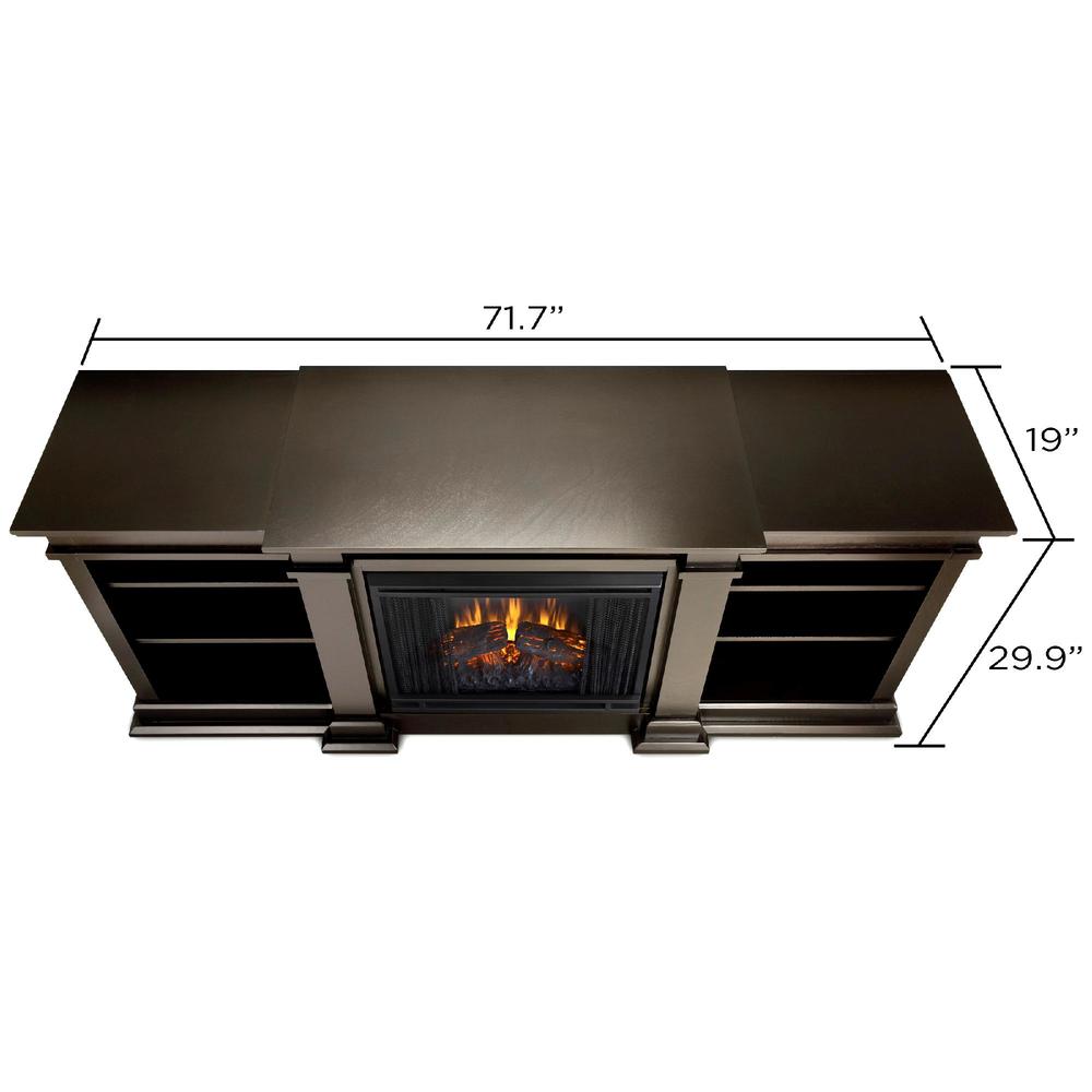 Real Flame Fresno Electric Fireplace in Dark Walnut 29Hx72Wx19D