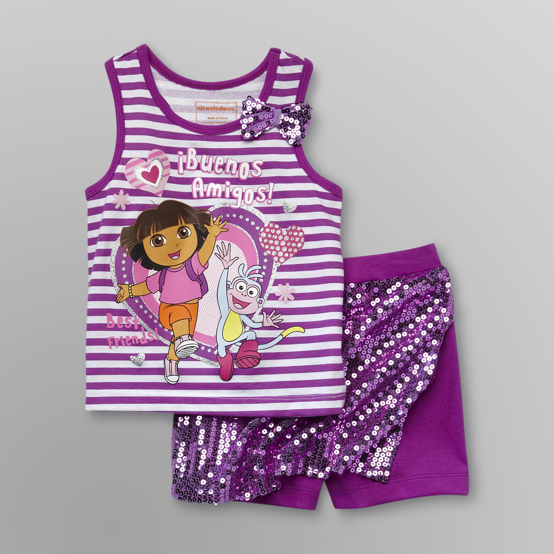 Nickelodeon Dora the Explorer Toddler Girl's Tank Top & Shorts