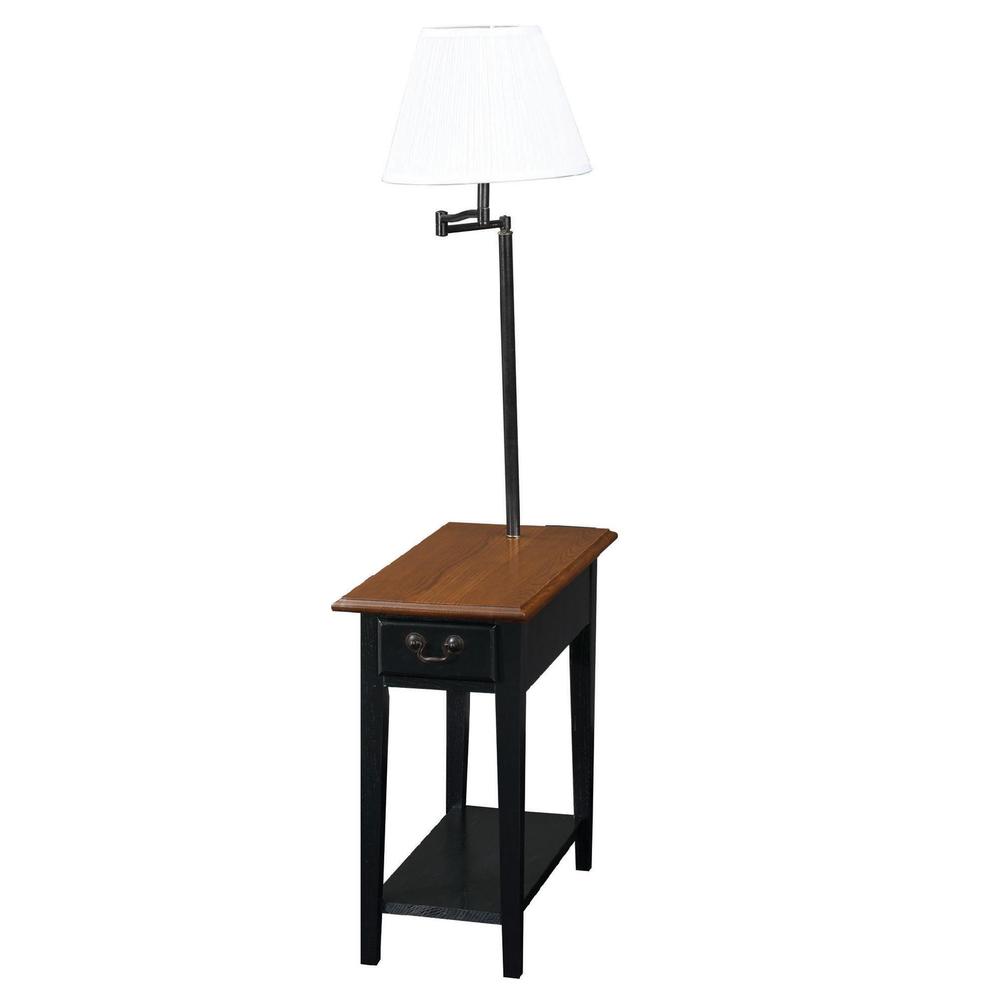 Leick Chairside lamp table with Drawer - Antique black