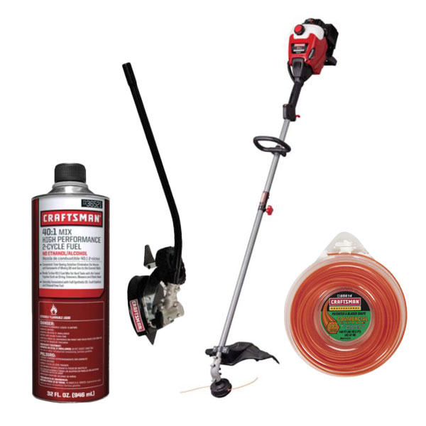 31cc 2-cycle WeedWacker Gas Trimmer, Edger, Fuel Mix and Line Bundle ...