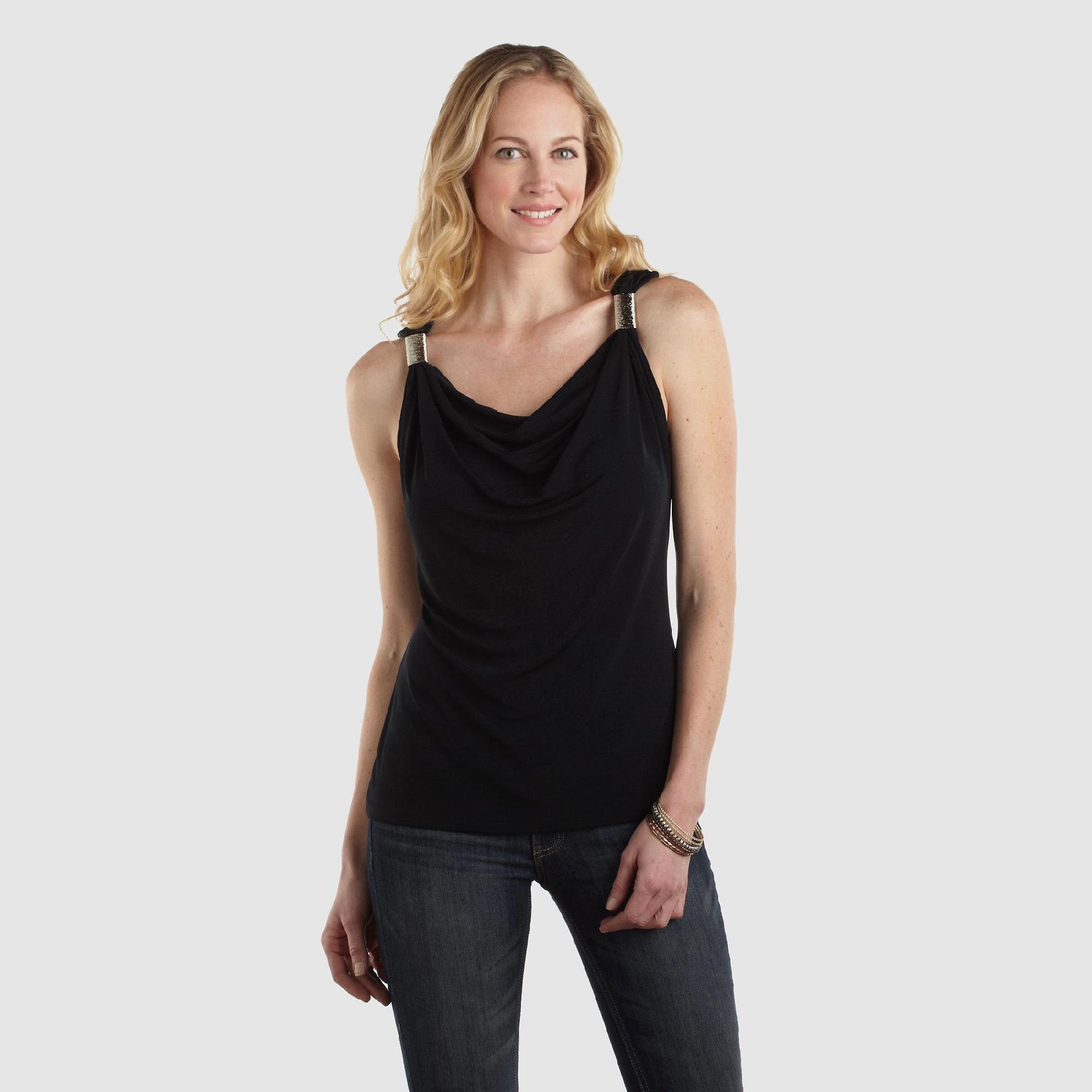 Jaclyn Smith Women's Gathered Tank Top