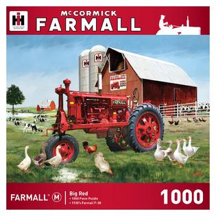 MASTERPIECES McCormick Farmall Big Red Tractor Puzzle: 1000 Pcs - Toys ...