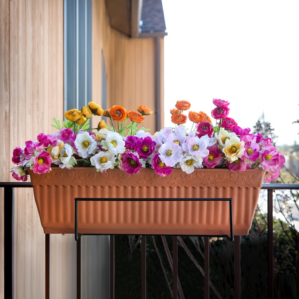 Sun Joe Deco Joe Flower Box Holder in Black – FPH1801-B