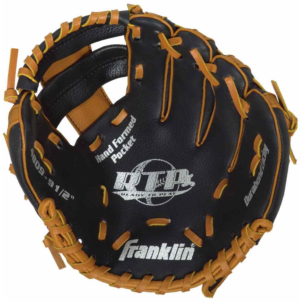 Franklin Sports 9.5" Teeball Glove and Ball (Righty) Tan/Black