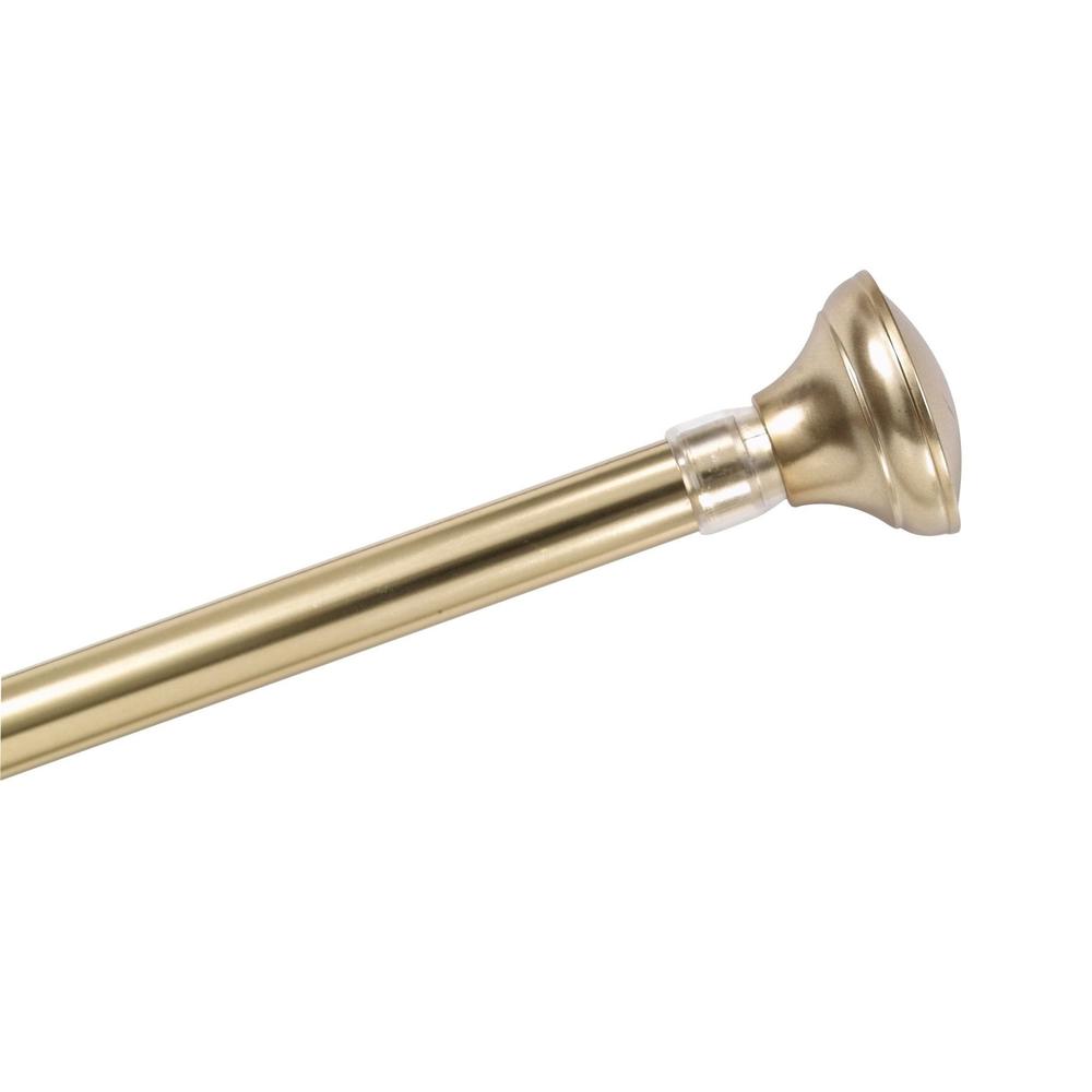 Essential Home Brass Curtain Rod Set Adjustable