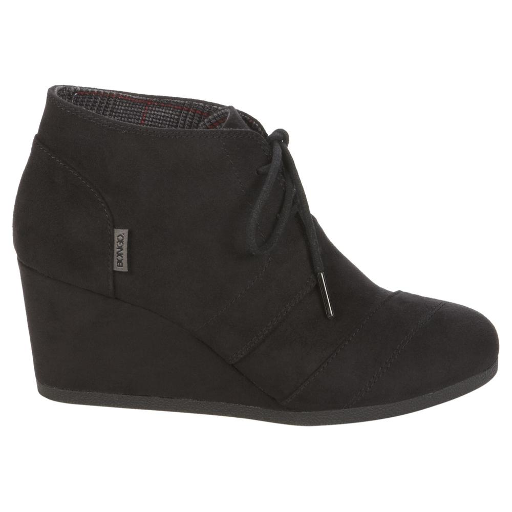 Bongo Women's Wedge Fashion Bootie Josie - Black