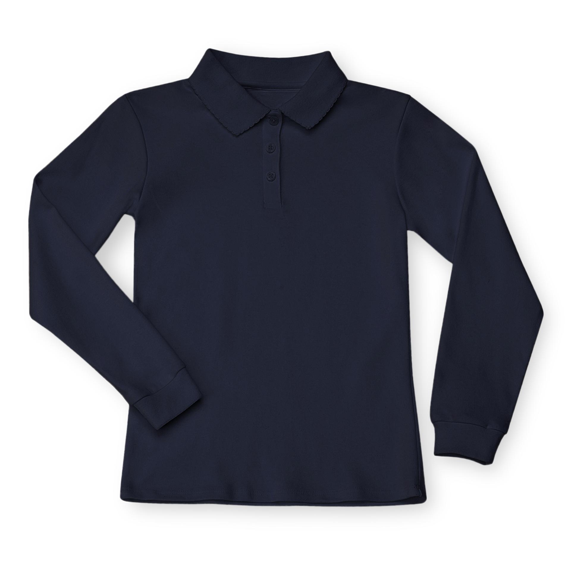 Dockers Girl's Long-Sleeve Uniform Polo Shirt - Navy