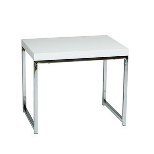 Avenue Six End Table - White/Chrome