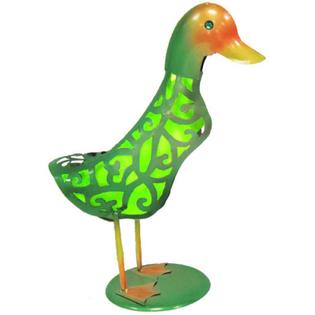 Garden Meadow Co. 16 inch Green Solar Crazy Critter Solar Duck with ...