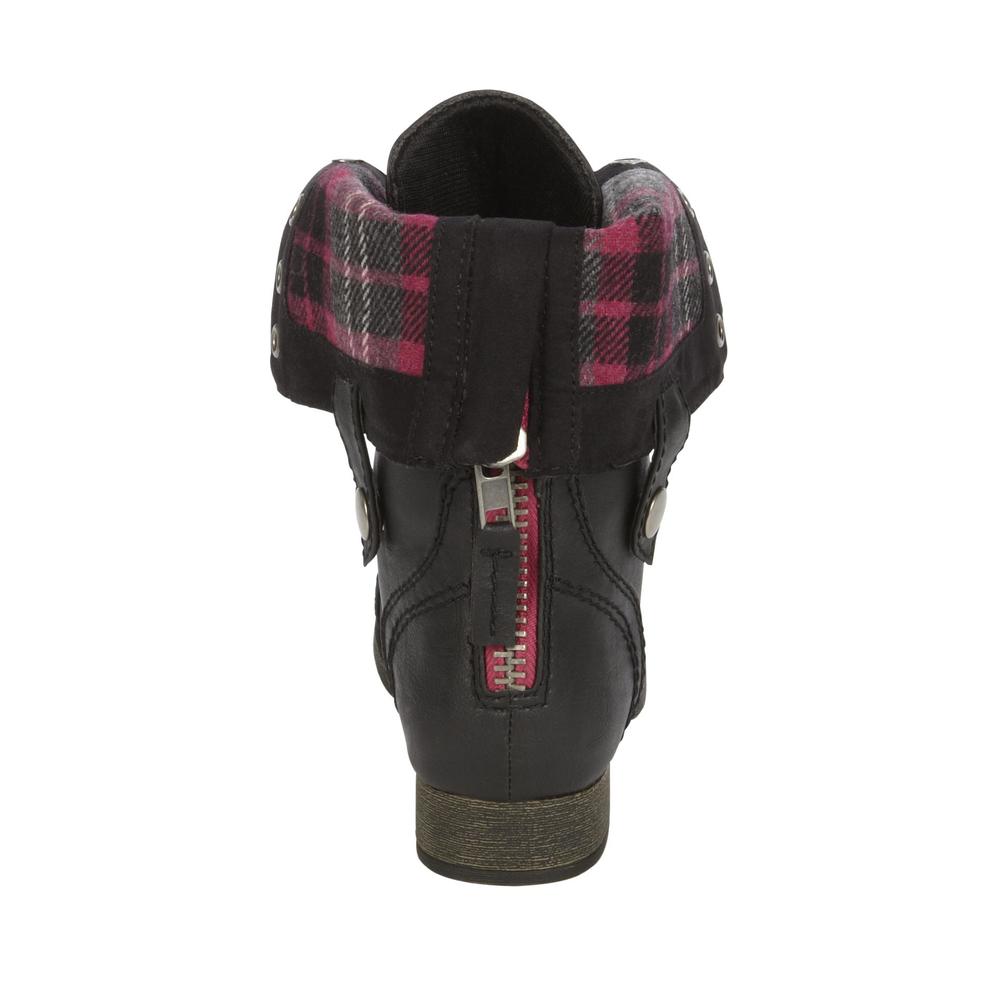 SM New York Women's Corey Black Ankle Combat Boots