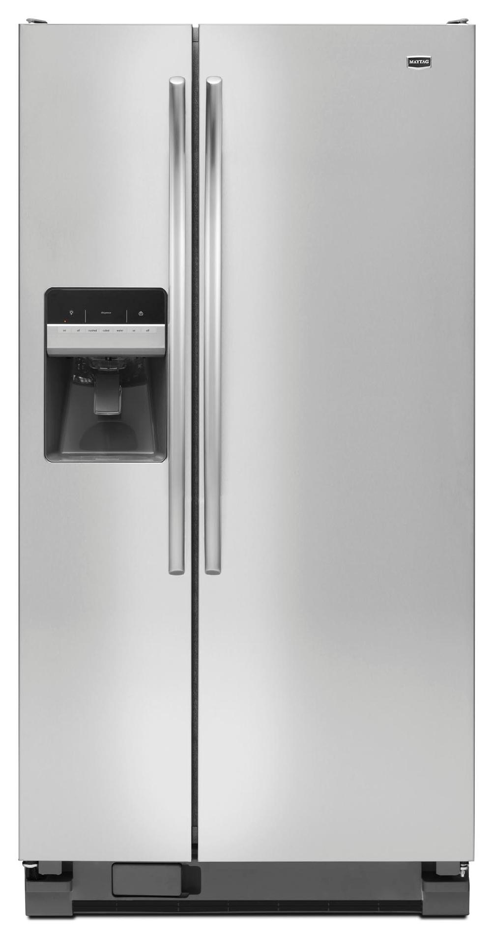 Maytag 22 Cu. Ft. Side-by-side Refrigerator W/ Ice & Water Dispenser ...