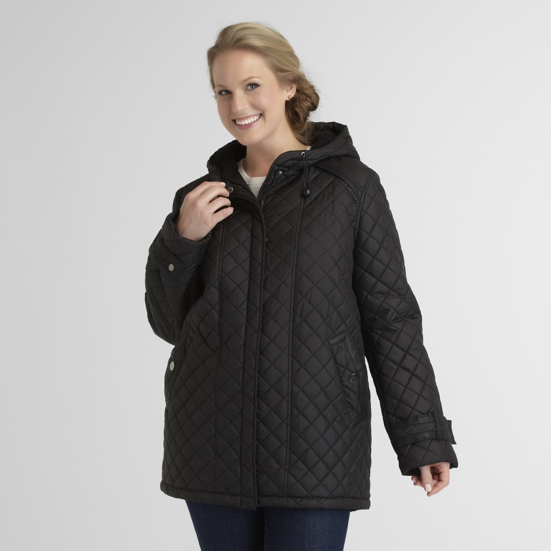 Covington Women's Plus Hooded Walking Coat