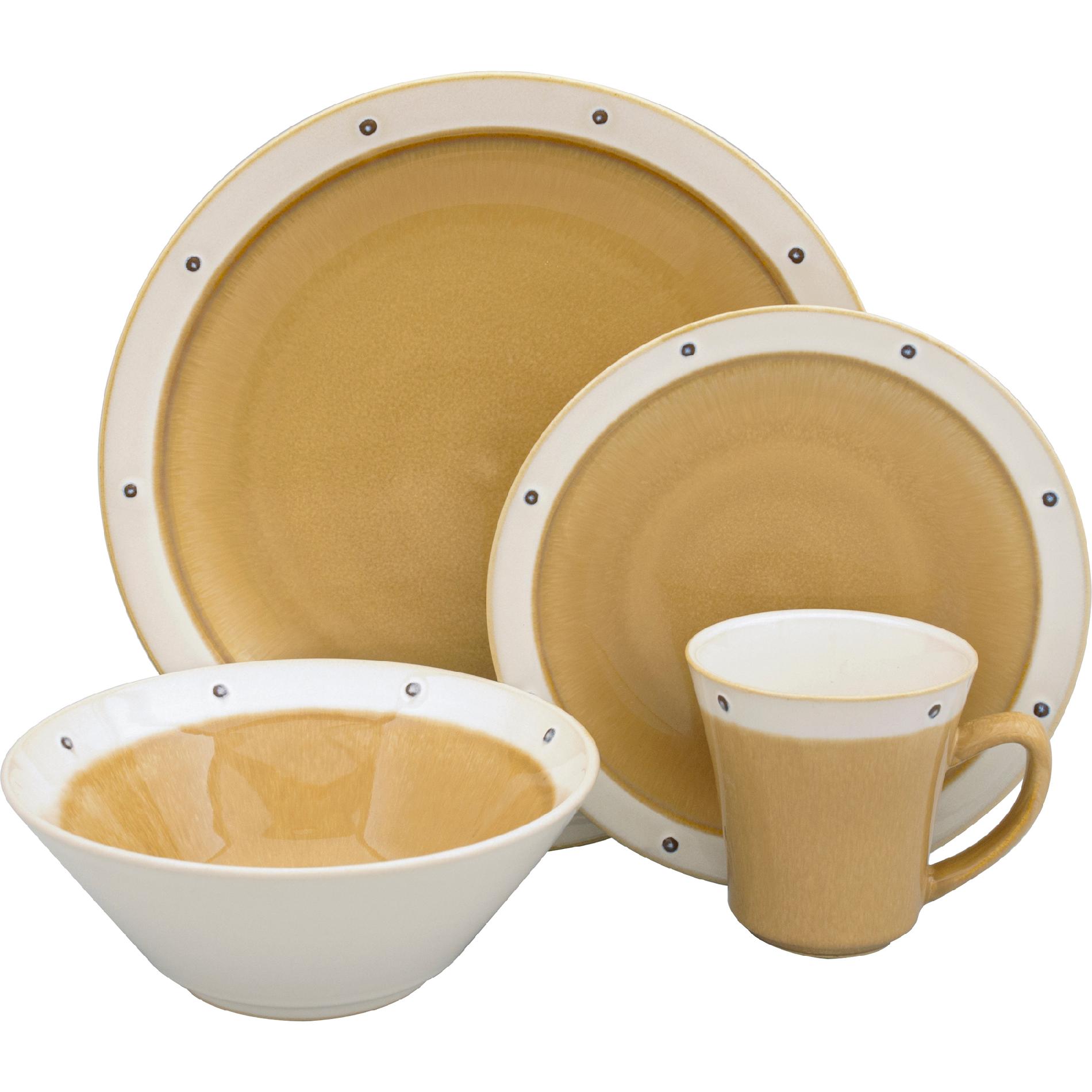 SANGO Newport Beige 16 piece Dinnerware Set