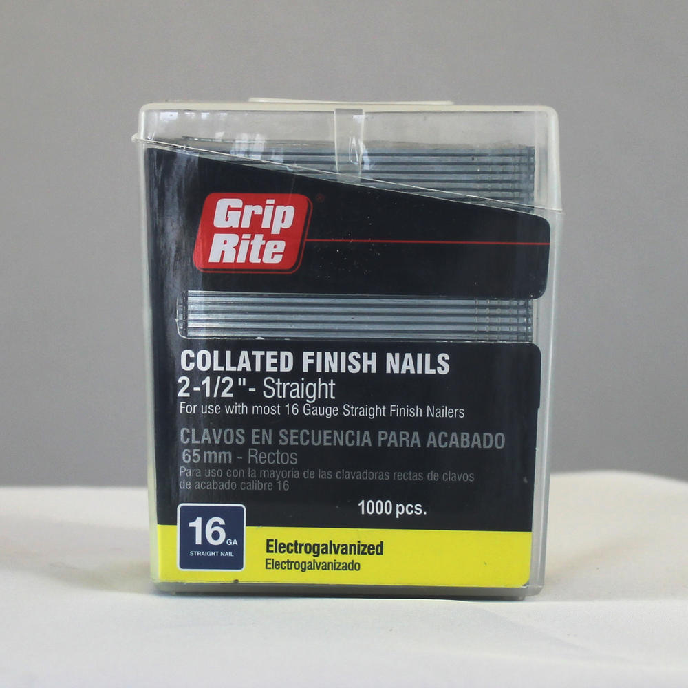Grip Rite 16 Gauge Collated Finish Nails 2-1/2" Straight