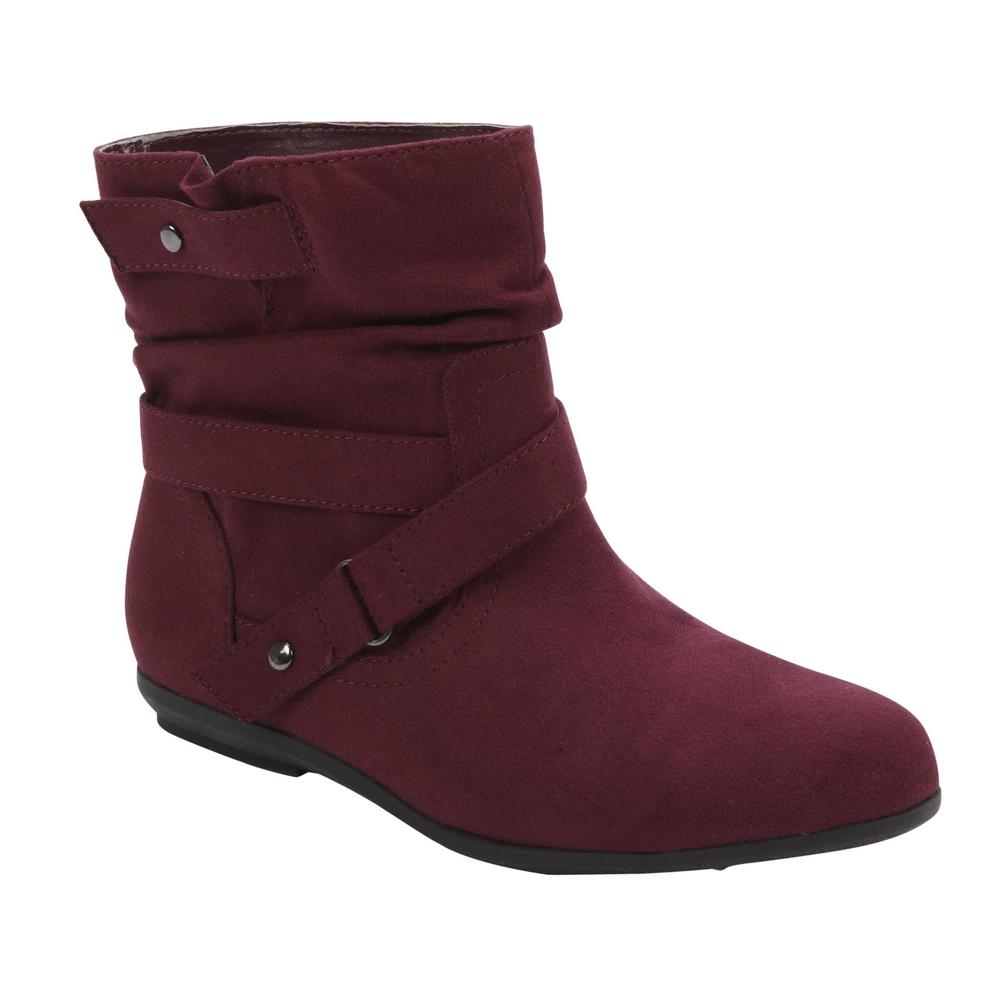 Bongo Women's Tami Ankle Wine Microsuede Casual Boots