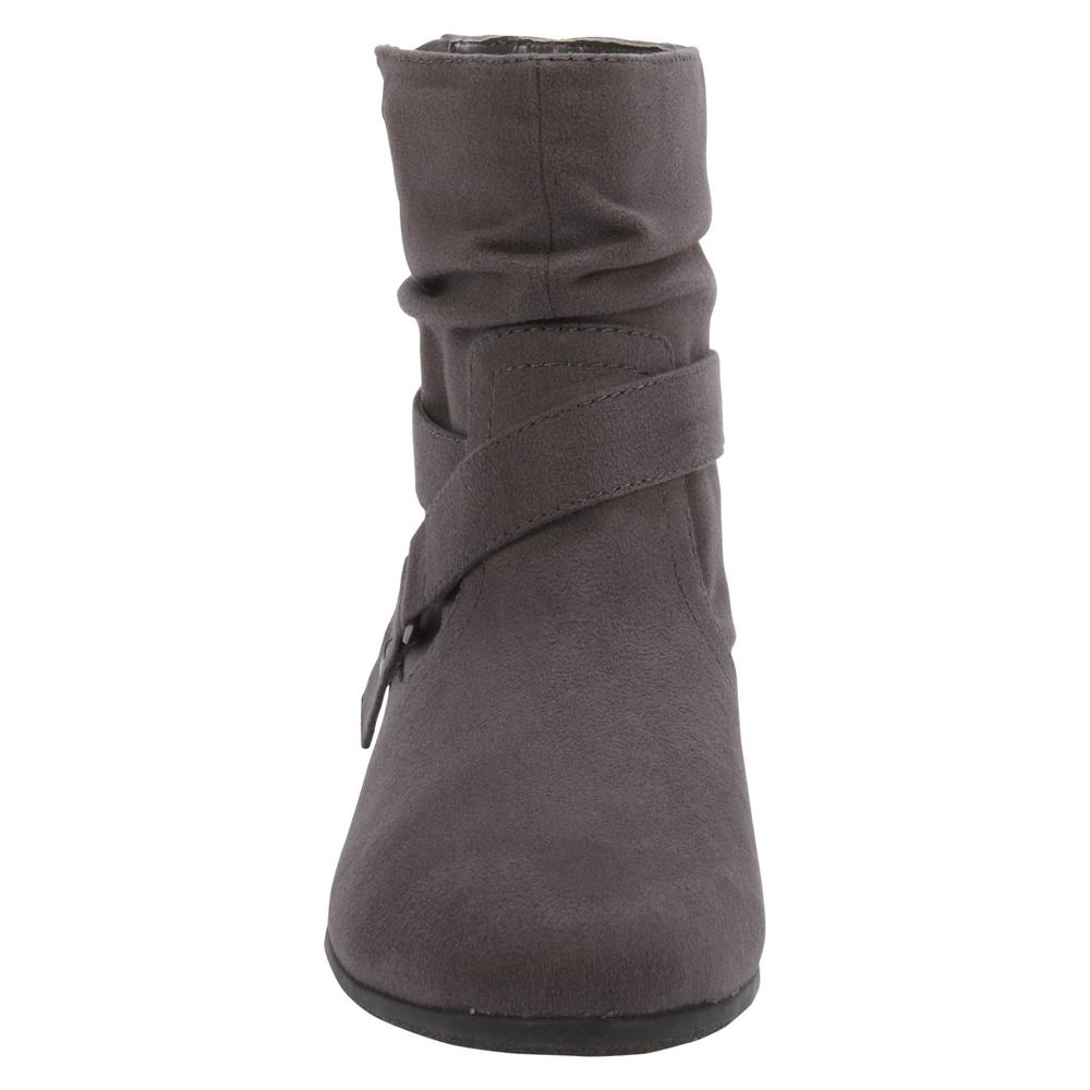 Bongo Women's Tami Ankle Gray Microsuede Casual Boots