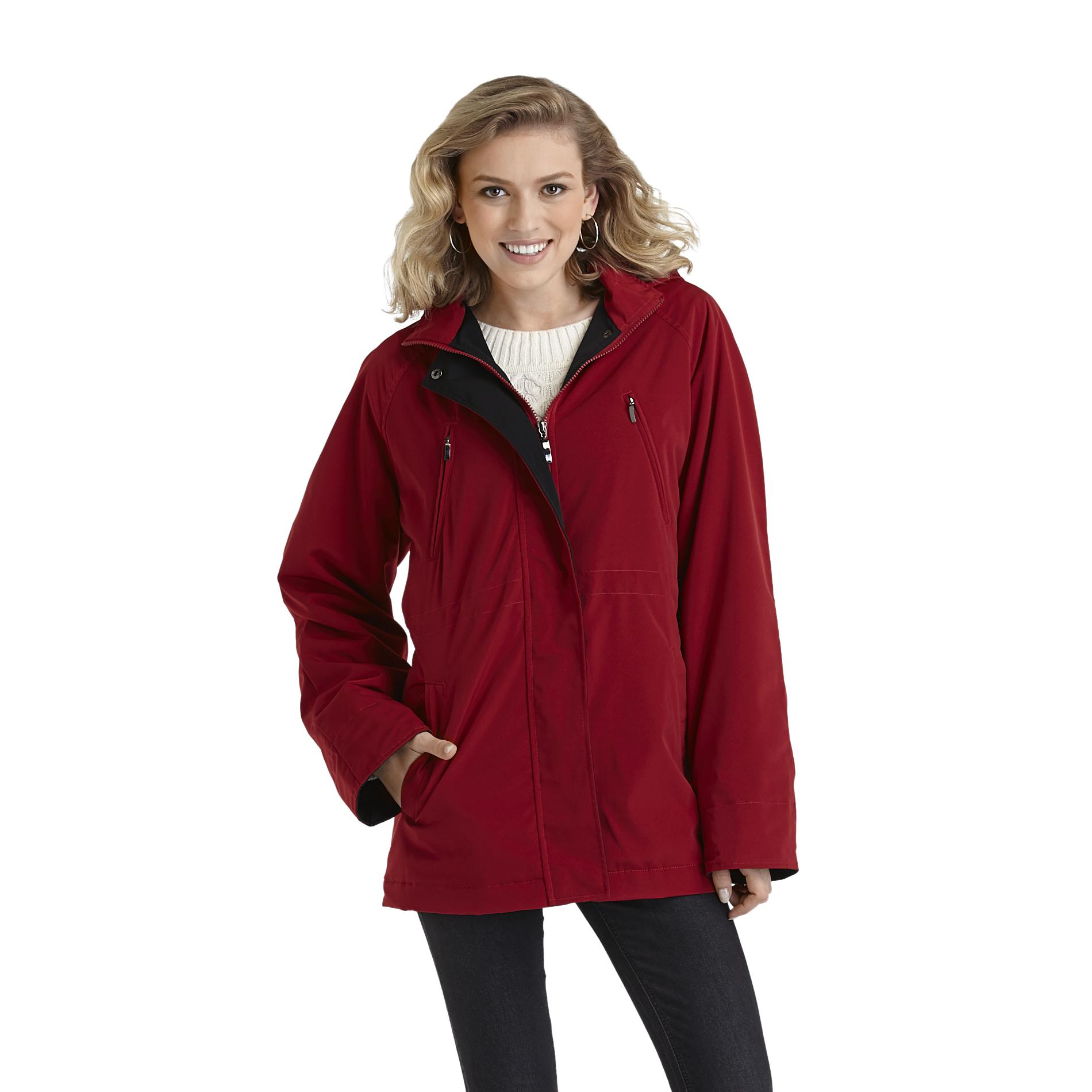 Basic Editions Women's Hooded Jacket