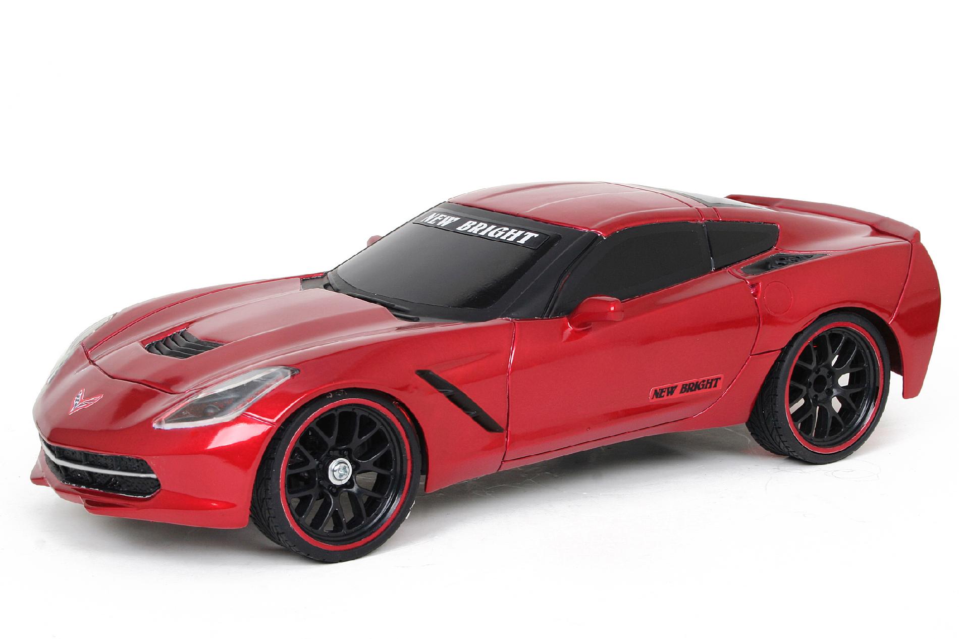 New Bright 1:8 R/C Full Function Showcase Customs Corvette C7 - Red ...