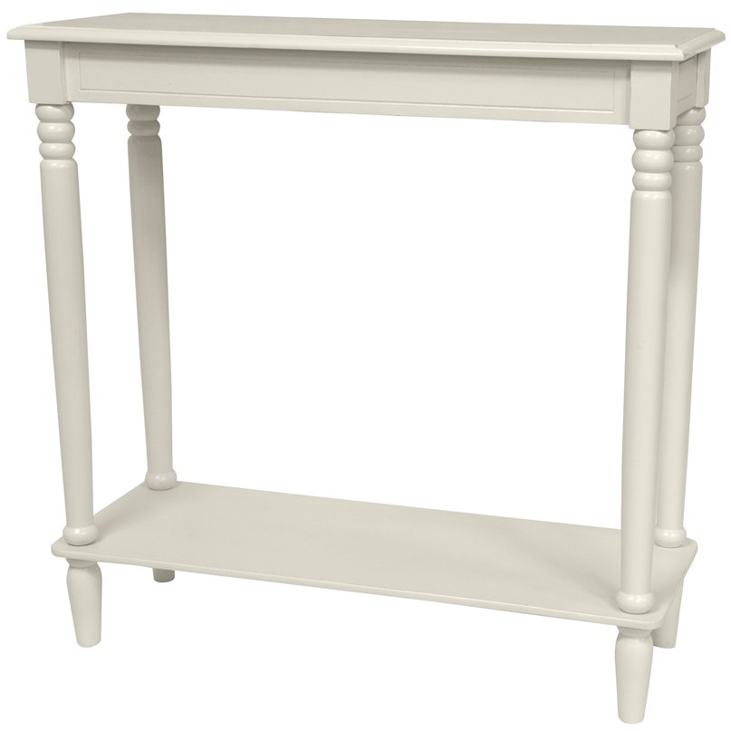 Oriental Furniture 31" Classic Design Hall Table - White