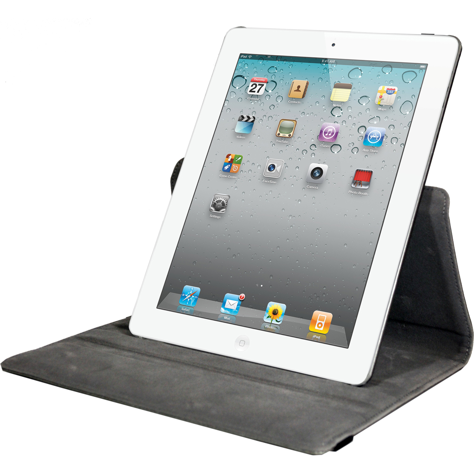 iHOME IH-IP1150B iPad® Swivel Folio Black Case