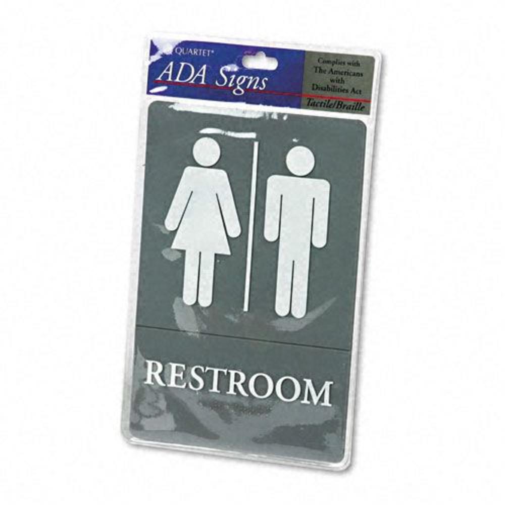 Quartet USS4812 ADA Restroom Sign, Large Restroom Symbol