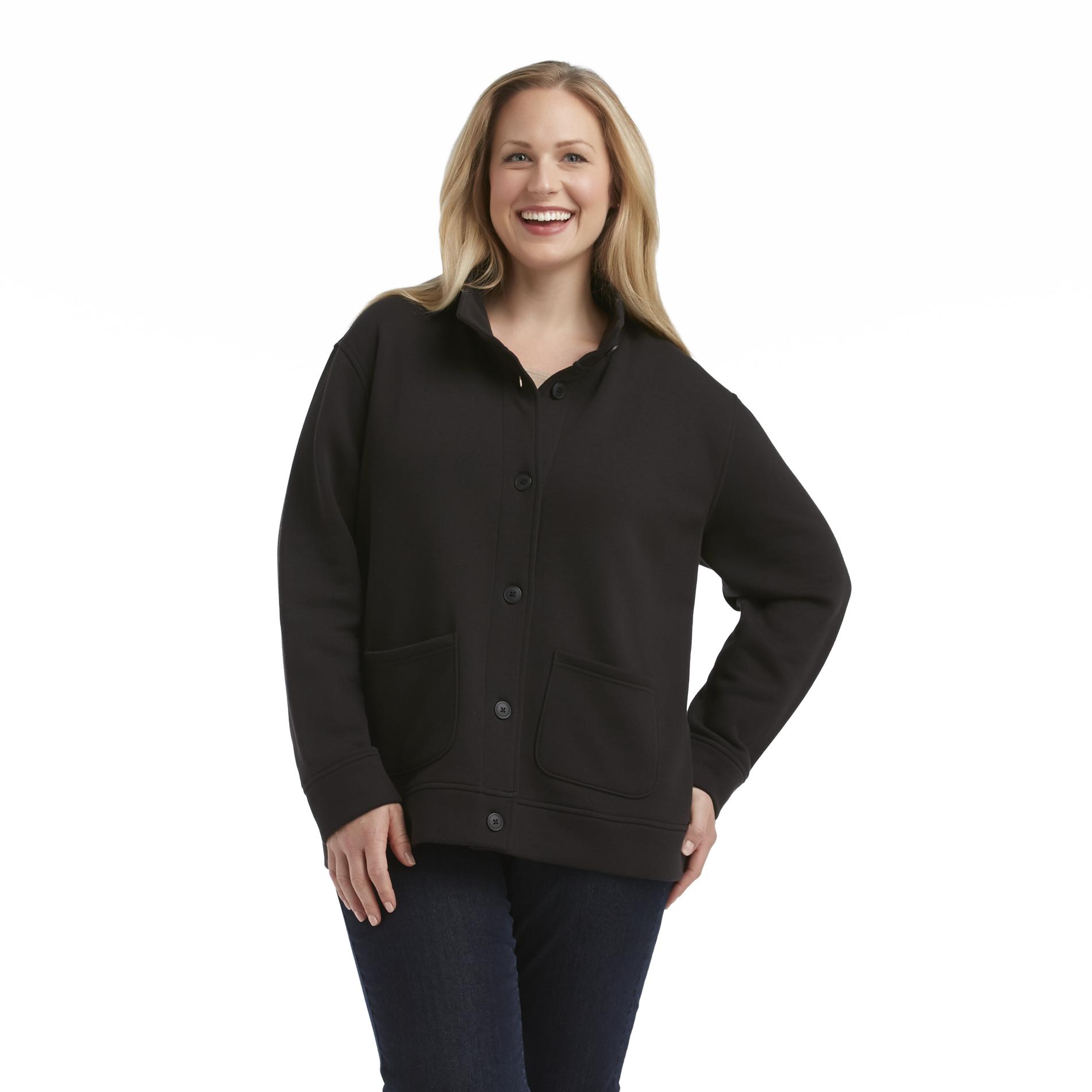 Laura Scott Women's Plus Lightweight Fleece Jacket | Shop Your Way ...