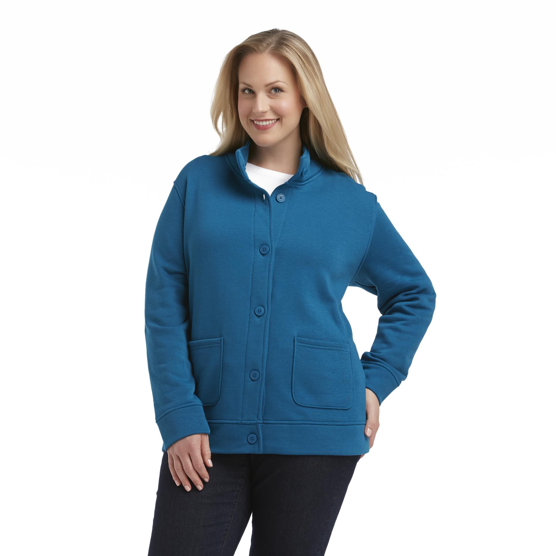 Laura Scott Women's Plus Lightweight Fleece Jacket