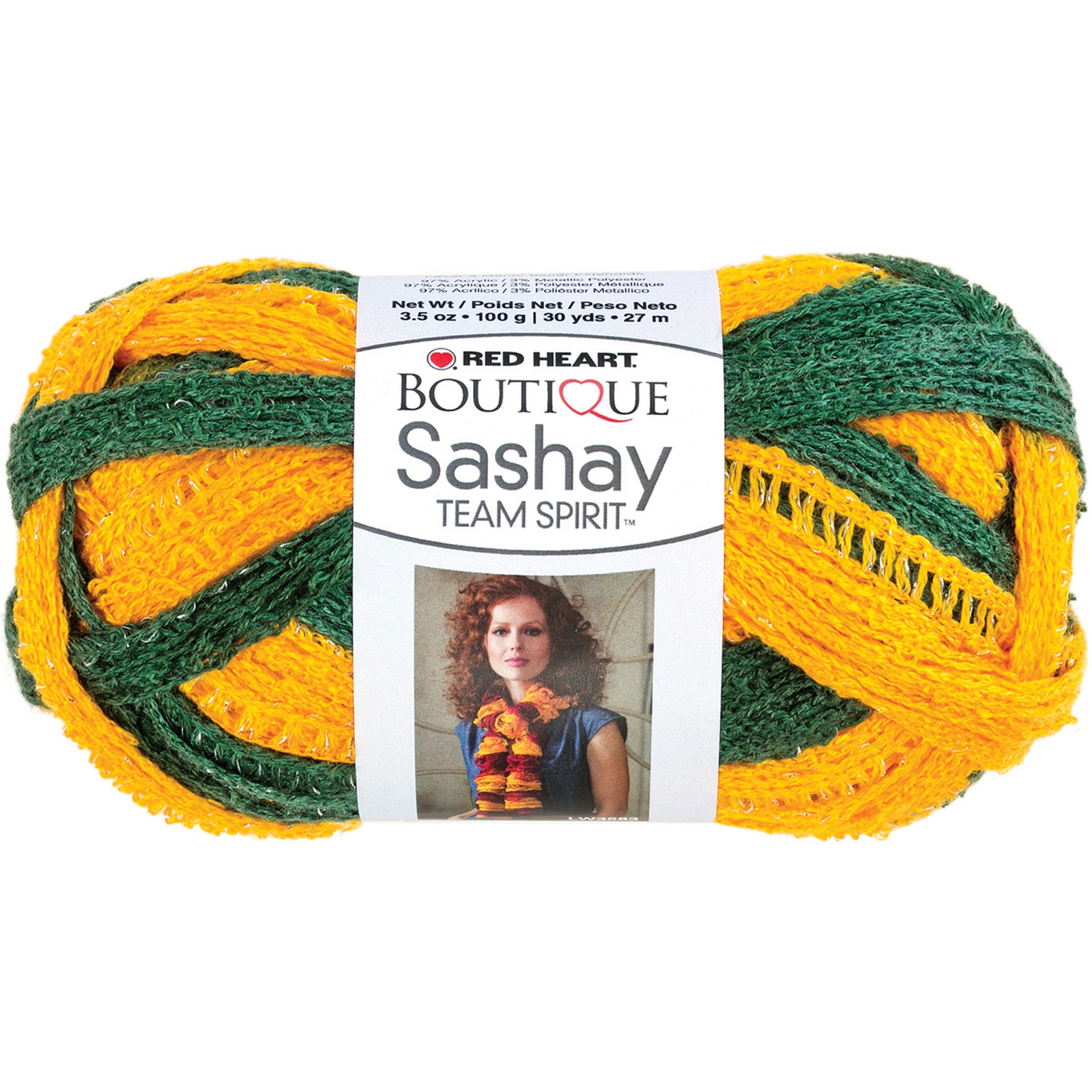 Boutique Sashay Team Spirit Yarn Green/Gold
