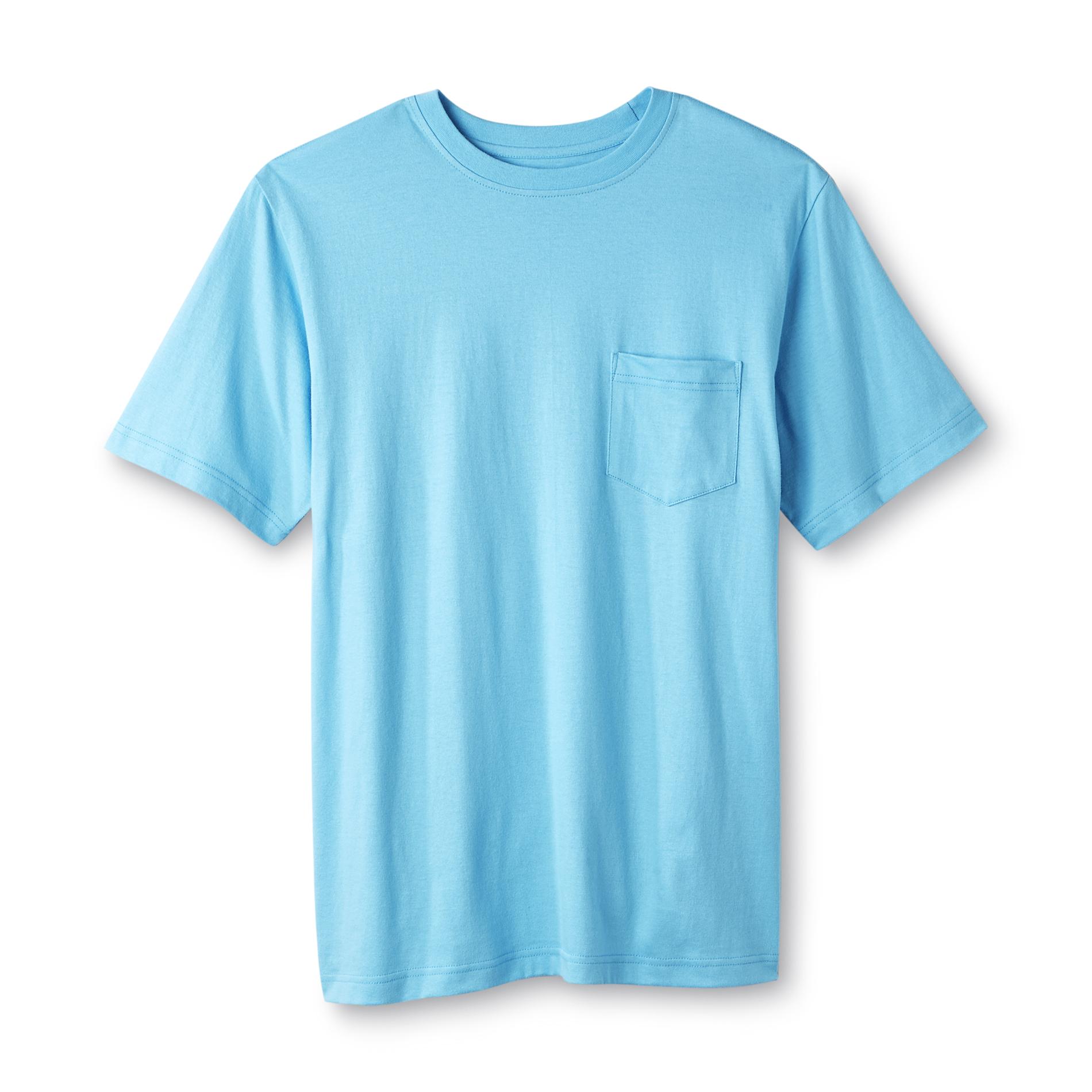 Basic Editions Mens Big And Tall Single Pocket T Shirt